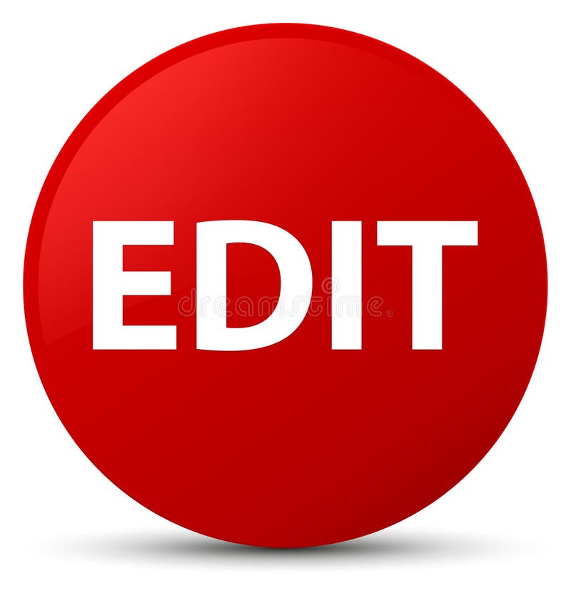 Edit red round button stock illustration. Illustration of modify ...