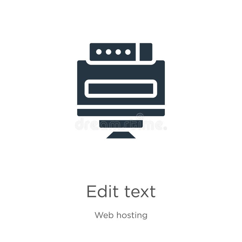 Edit Text Icon Vector. Trendy Flat Edit Text Icon from Web Hosting ...
