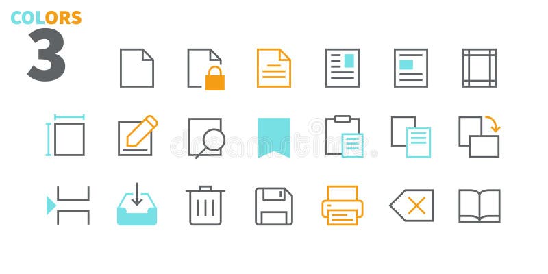 Document Icons 24x24 Pixel Stock Illustrations – 138 Document Icons ...