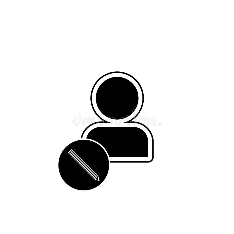 Edit User icon with shadow stock vector. Illustration of icon - 224597148