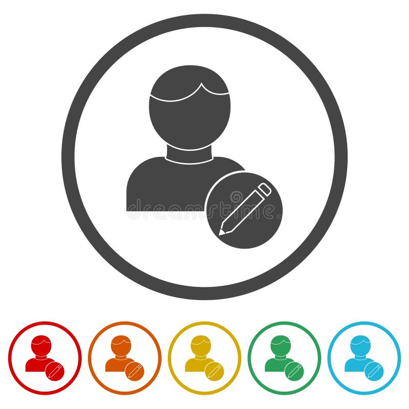 Edit user info ring icon stock vector. Illustration of office - 227254892