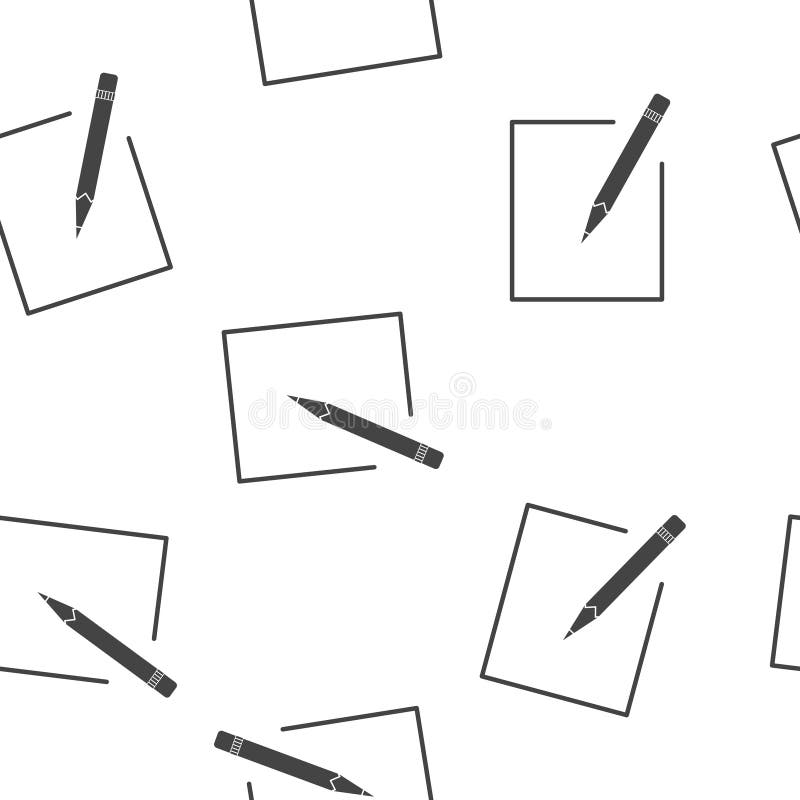 Edit Vector Icon on White Isolated Background. Document Pencil Edit ...