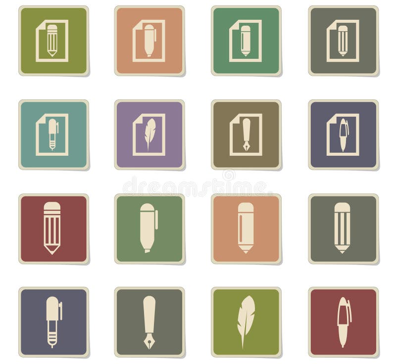 Edit icon set stock vector. Illustration of copy, symbol - 121914267