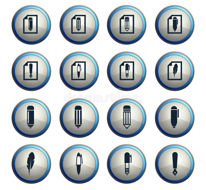 Edit icon set stock illustration. Illustration of copy - 128218193