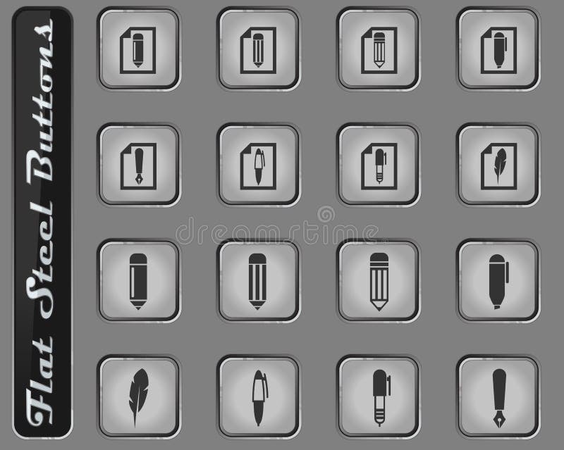 Edit icon set stock illustration. Illustration of iconset - 88702068