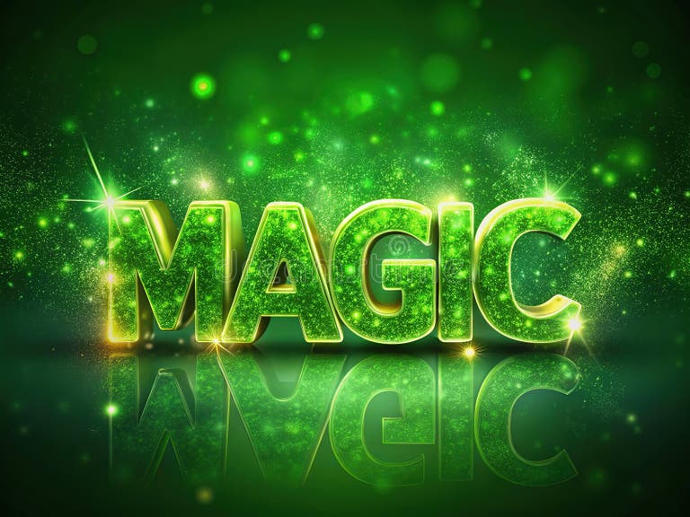 Editable AI Photo Stunning Green Magic Text Effect for Creative Design ...