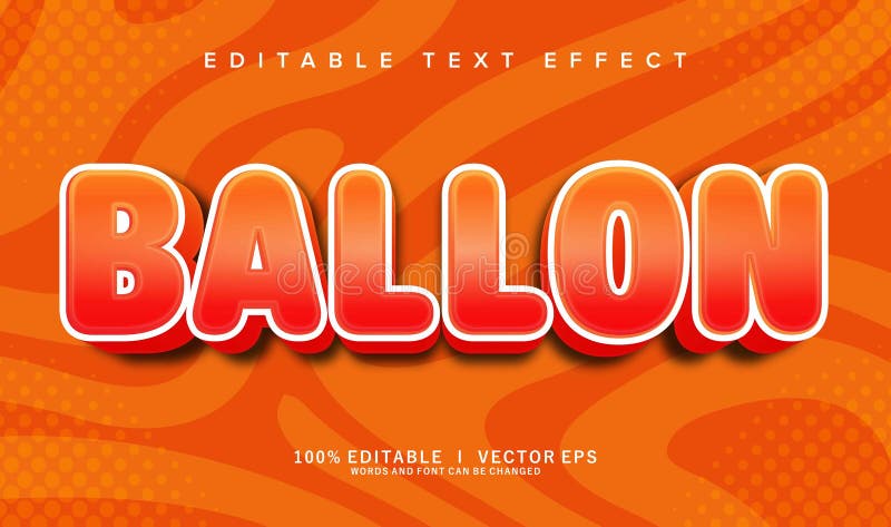Editable Ballon Vector Text Effect Stock Illustrations – 9 Editable ...