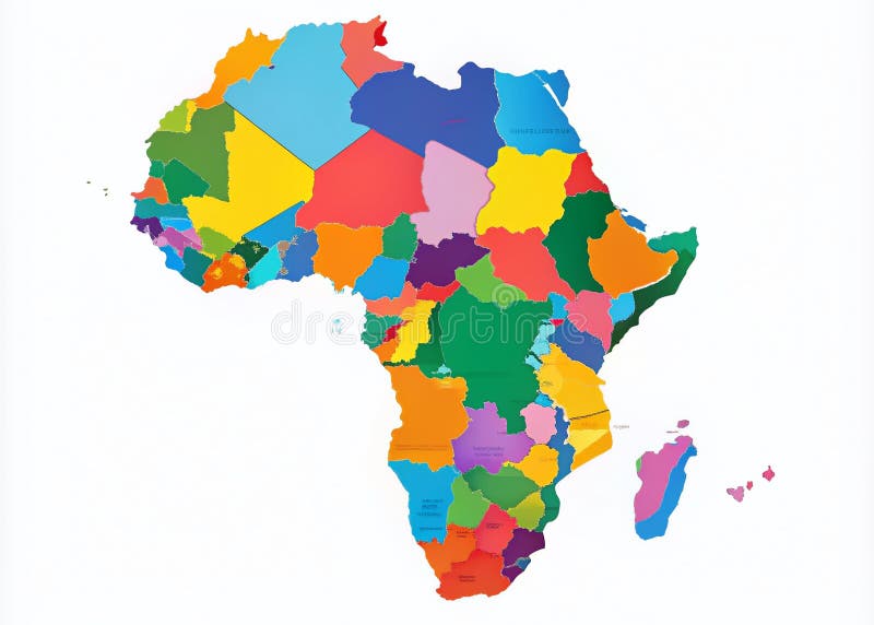 Editable Blank Africa Political Map Illustration for Design Projects ...