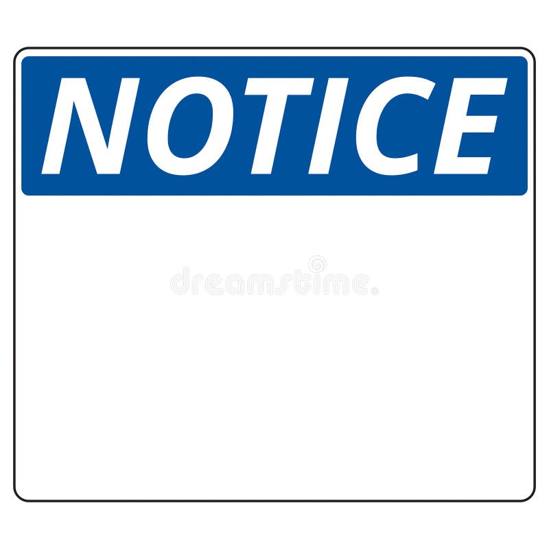 Editable Blank White and Blue Notice Banner with Copy Space Stock ...