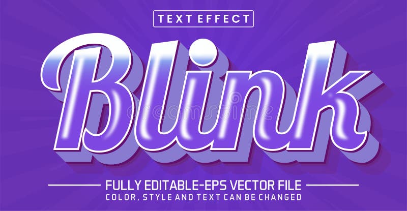 Editable Blink Text Style Effect - Text Style Concept Stock Vector ...