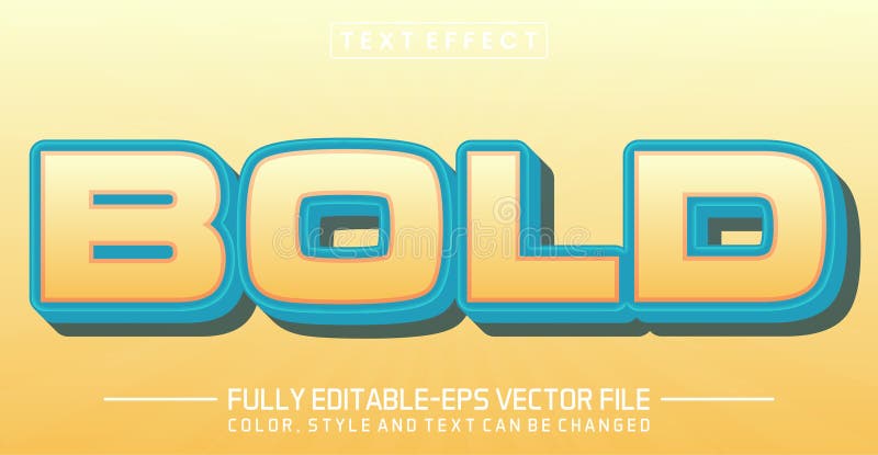 Editable Bold Text Style Effect - Text Style Concept Stock Vector ...