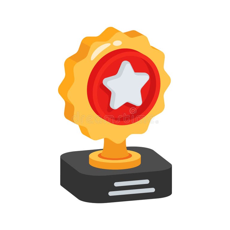 An Editable Business Award Icon Designed in 3d Style Stock Vector ...