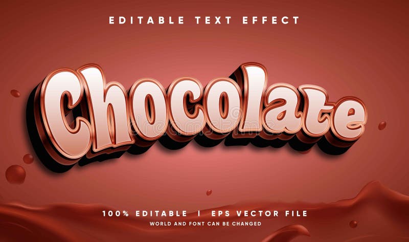 Modern Graphic Text Effect Chocolate Style Stock Illustrations – 160 ...