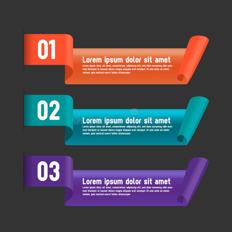 Editable Color Labels Banner Infographic Template Vector Stock Vector ...
