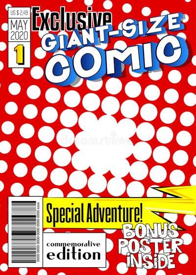 Editable Comic Book Cover with Simple Explosion Background. Vector ...