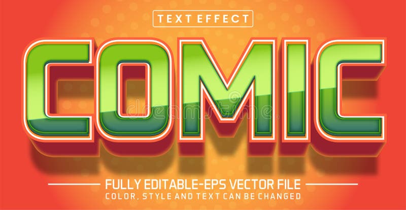 Editable Comic Text Style Effect - Text Style Concept Stock Vector ...