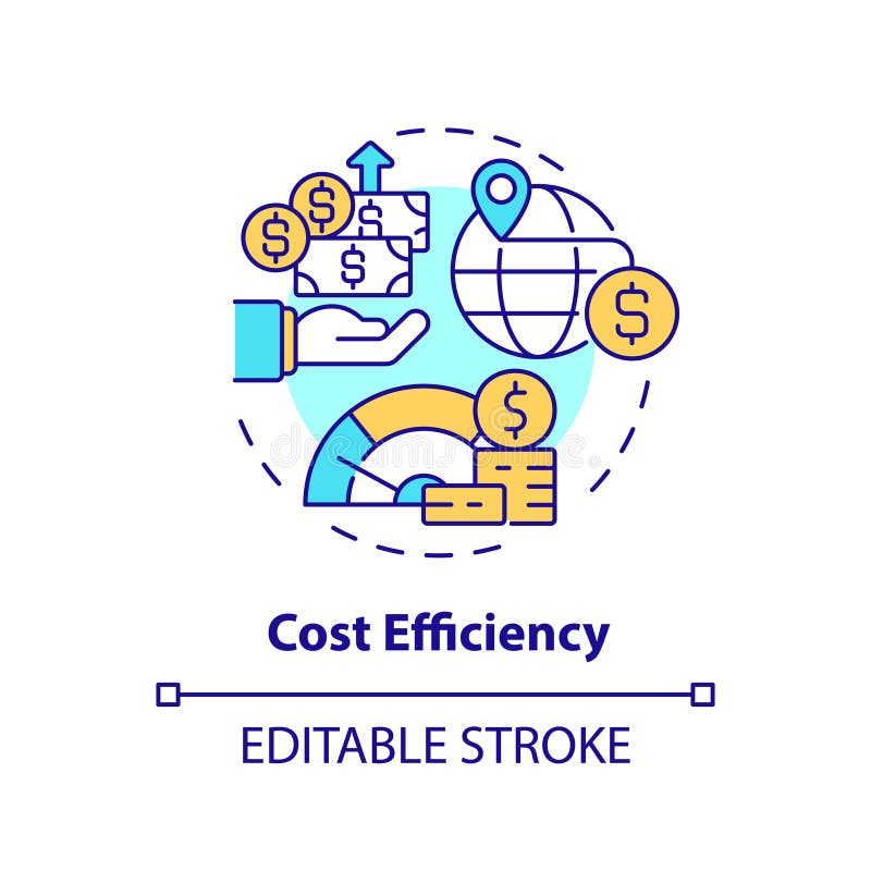 Customizable Cost Efficiency Icon FDI Concept Stock Vector ...