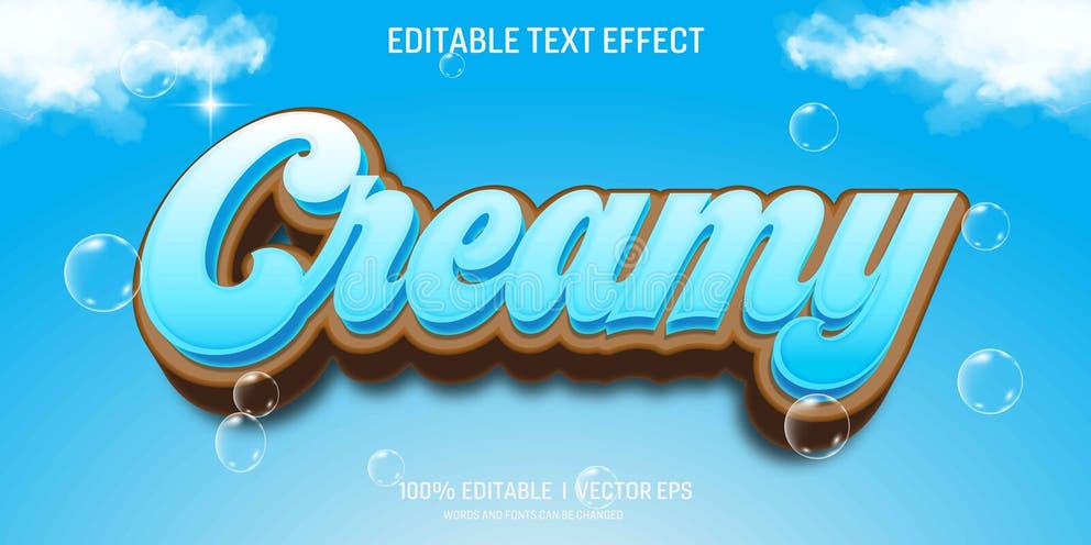 Creamy Vector Text Effect Stock Illustrations – 146 Creamy Vector Text ...
