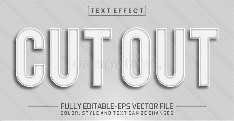 Editable Cut Out Text Style Effect - Text Style Concept Stock Vector ...