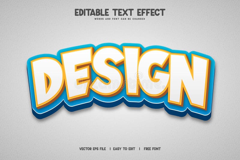 Editable 3d Text Effect Template Use for Logo and Business Brand Stock ...