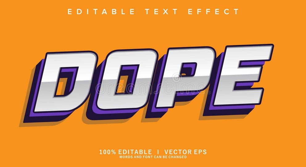 Dope Vector Text Effect with Modern Style Design Stock Illustration ...