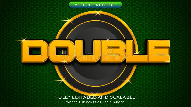 Editable Double Text Effect with Luxury and Modern Style Eps File Stock ...