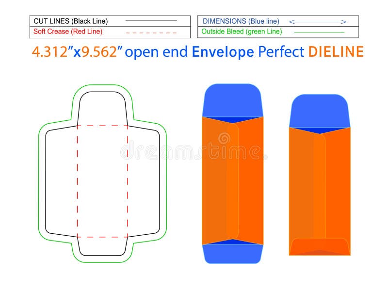 Editable Easily Resizable Packaging Open End Envelope or Catalog ...