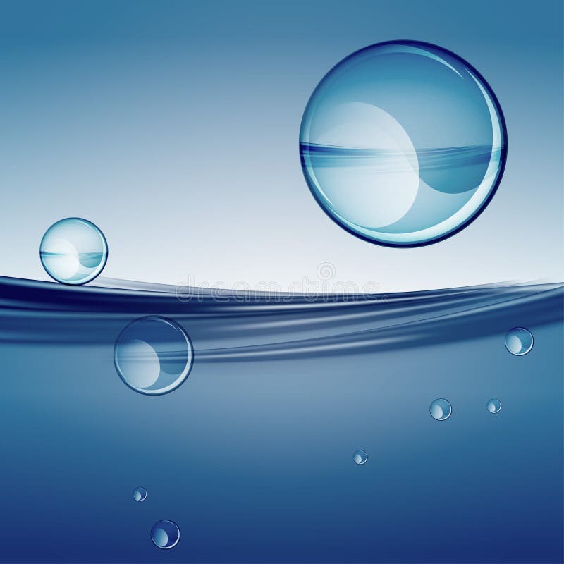 Editable Elementary Vector Image Water Line Stock Vector - Illustration ...