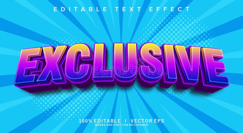Exclusive Vector Text Effect with Modern Style Design Stock Vector ...