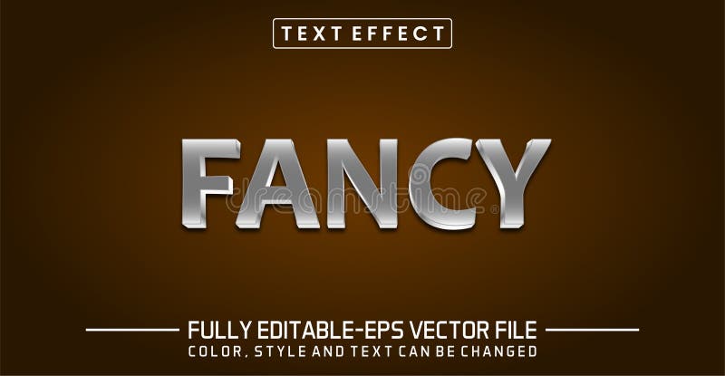 Editable Fancy text effect stock illustration. Illustration of ...