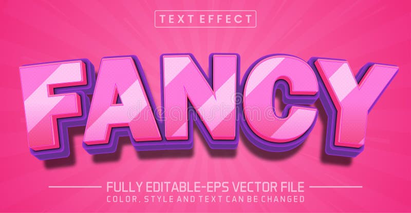 Editable Fancy Text Style Effect - Fancy Text Style Theme Stock Vector ...