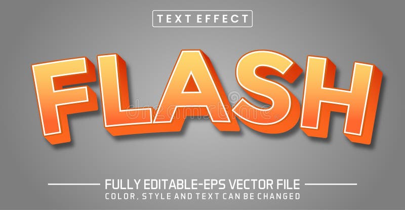 Editable Flash Text Effect - Flash Text Style Theme Stock Vector ...