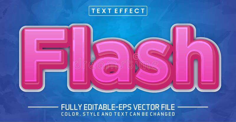 Editable Flash Text Style Effect - Text Style Concept Stock Vector ...