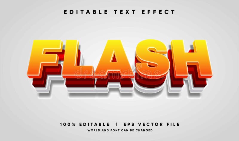Flash Vector Text Effect with Modern Style Stock Vector - Illustration of sale, type: 406191672