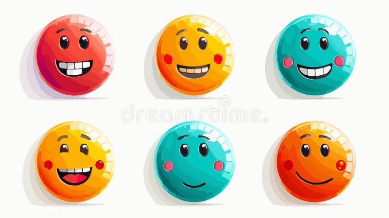 Editable Friendly Smiling Face Icon for Visual Messaging and User ...