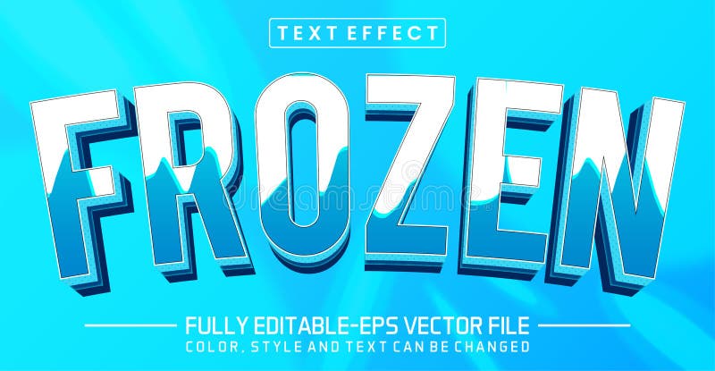 Editable Frozen Text Style Effect - Text Style Concept Stock Vector ...