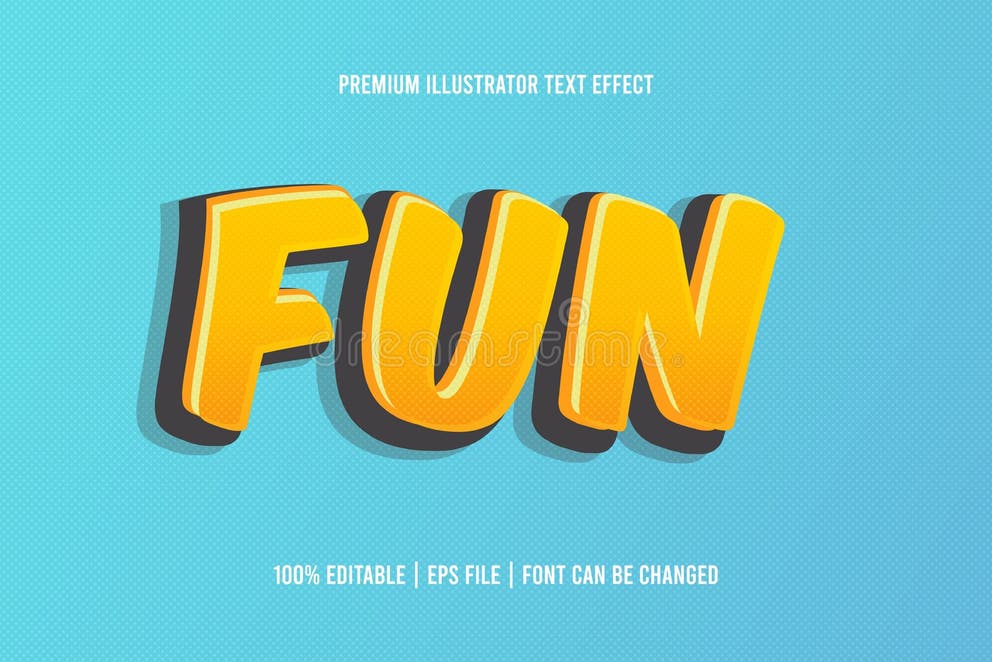 Editable Fun Text Effect Vector Stock Vector - Illustration of comics ...