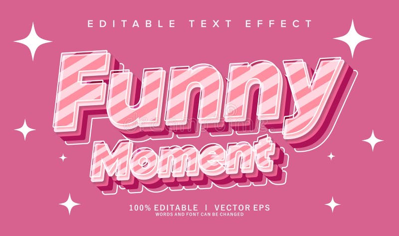 Funny Moment Vector Text Effect with Modern Style Design Stock ...