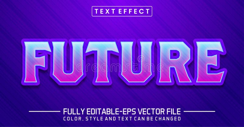 Editable Future Text Style Effect - Text Style Concept Stock Vector ...