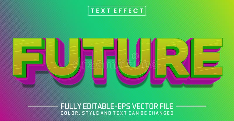 Editable Future Text Style Effect - Text Style Concept Stock Vector ...