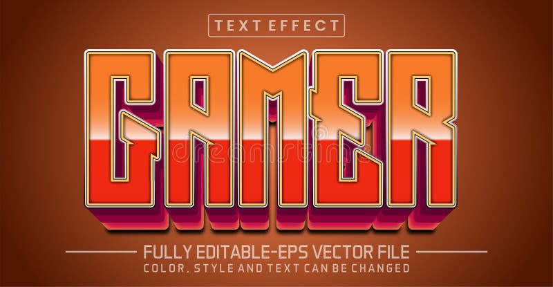 Editable Gamer Text Style Effect - Text Style Concept Stock Vector ...