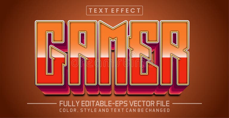 Editable Gamer Text Style Effect - Text Style Concept Stock Vector ...