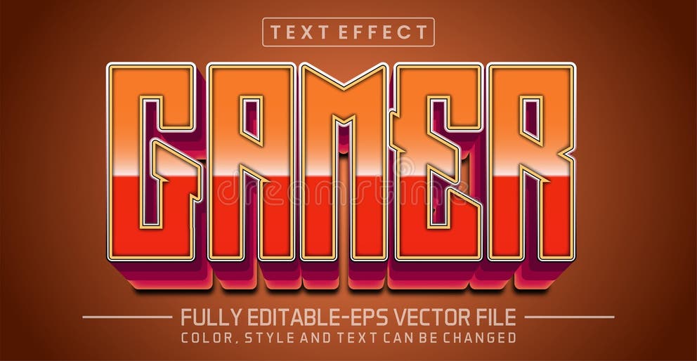 Editable Gamer Text Style Effect - Text Style Concept Stock Vector ...