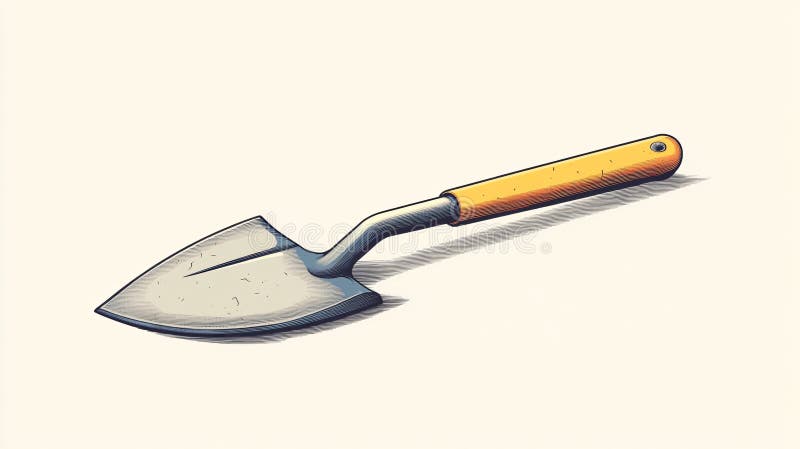 Editable Gardening Trowel Single Line Drawing for Creative Projects ...