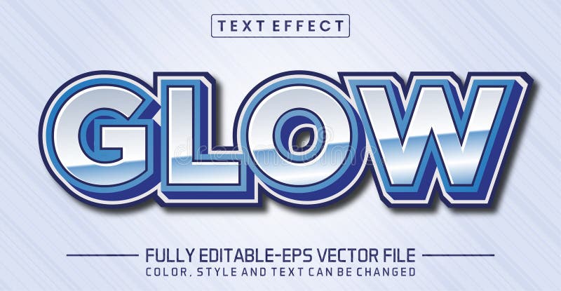 Editable Glow Text Effect - Glow Text Style Theme Stock Vector - Illustration of effect, typeset ...