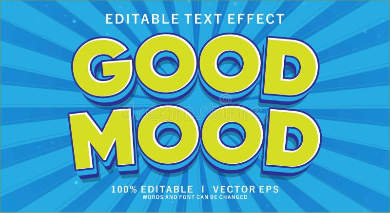 Editable Good Mood Vector Text Effect Stock Illustrations – 5 Editable ...
