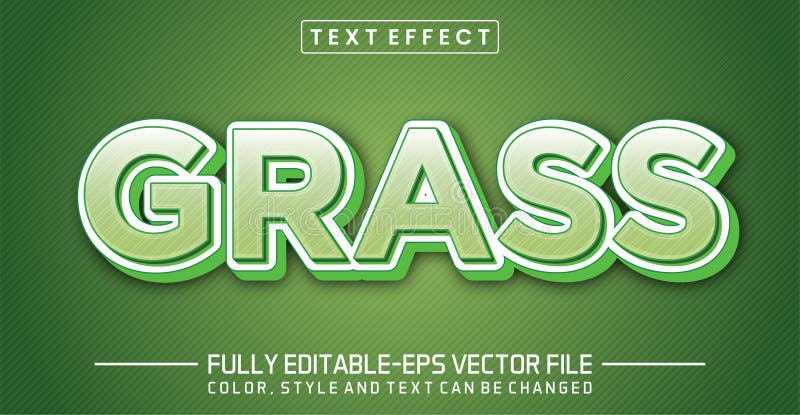 Editable Grass Text Effect - Grass Text Style Theme Stock Vector - Illustration of text, effect ...