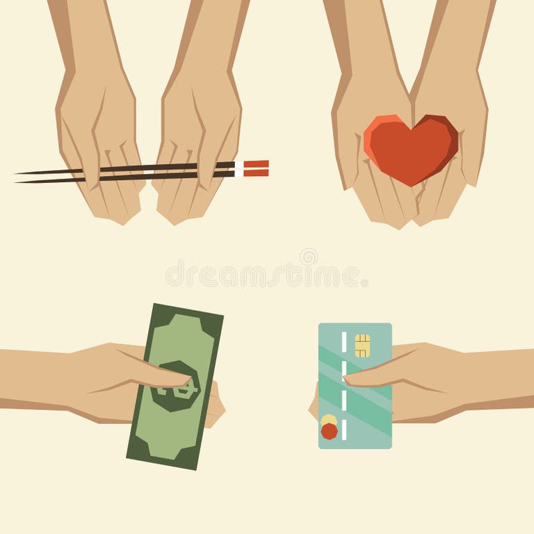 Editable Hand Giving Objects Stock Illustration - Illustration of ...