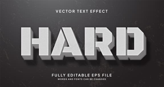 Editable Hard Text Effect with Wall Texture Stock Vector - Illustration ...