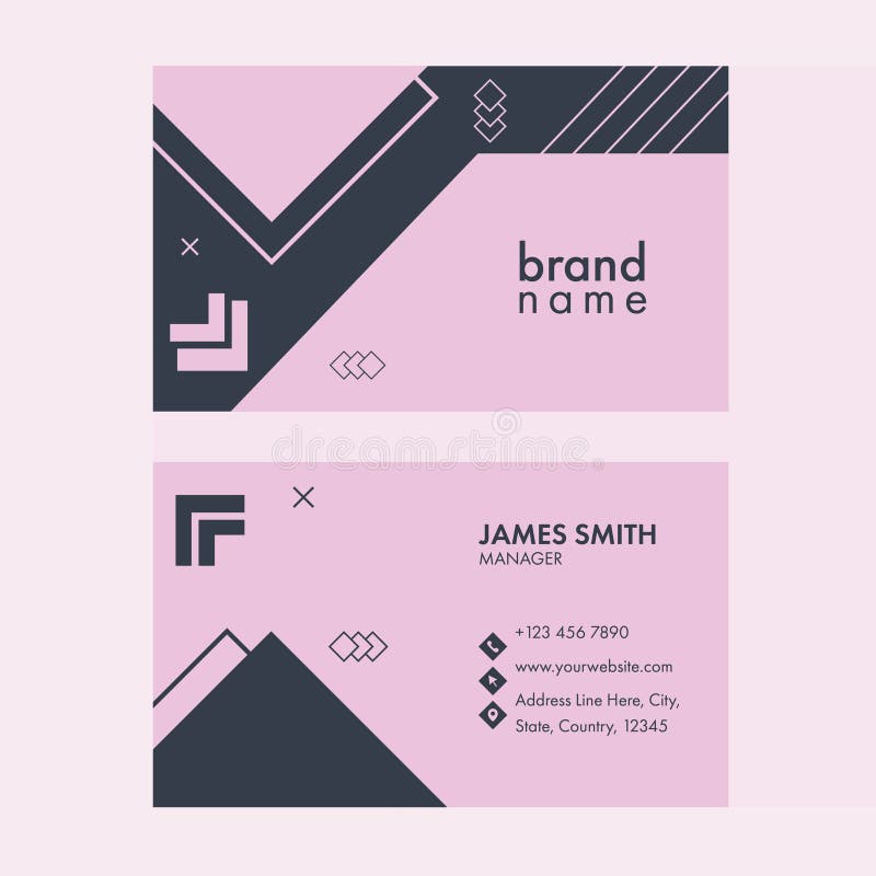 Editable Horizontal Business Card Template Layout in Front and Back ...